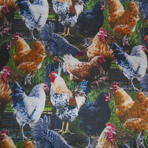 Hen Fabric - Etsy