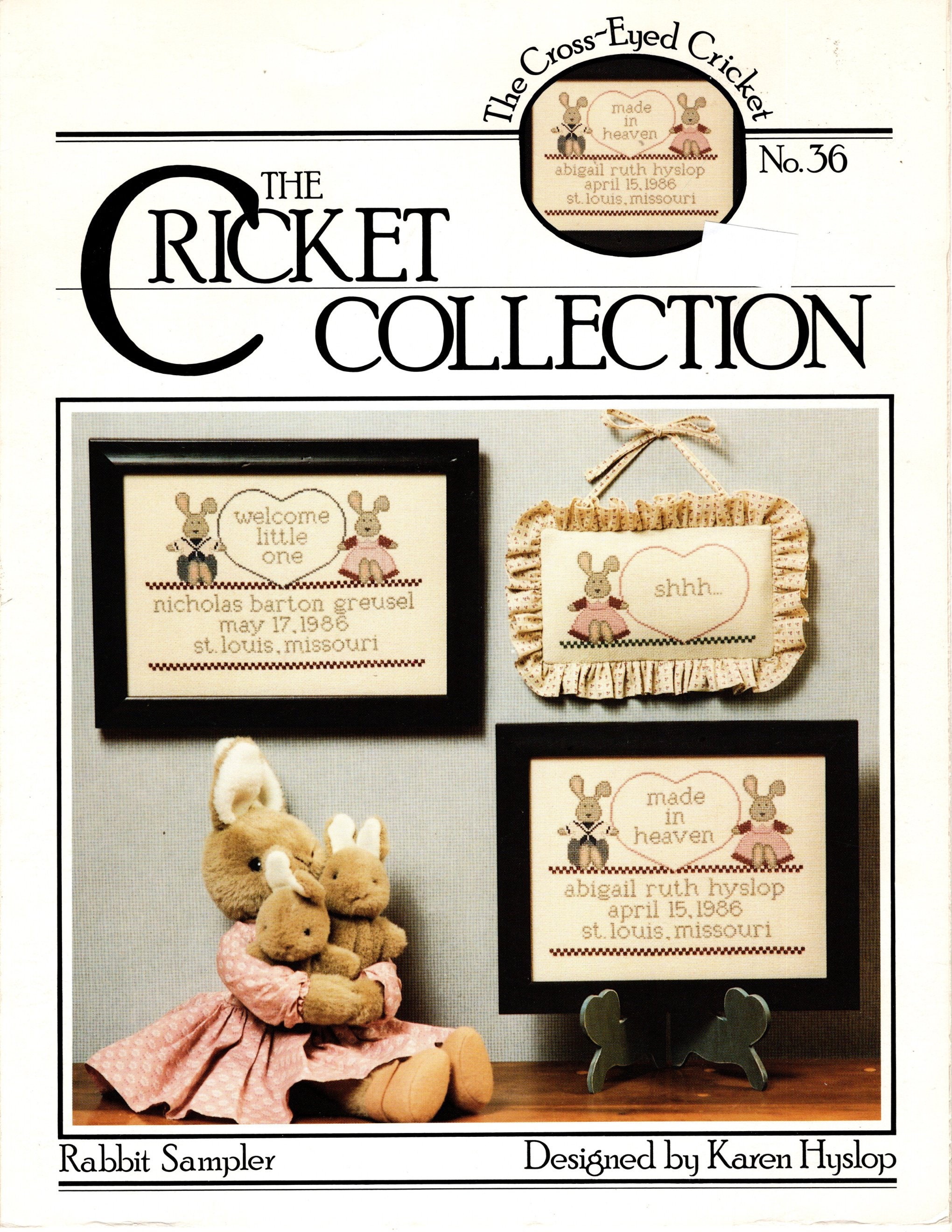 THE CRICKET COLLECTION Counted Cross Stitch Charts - Your Choice ...