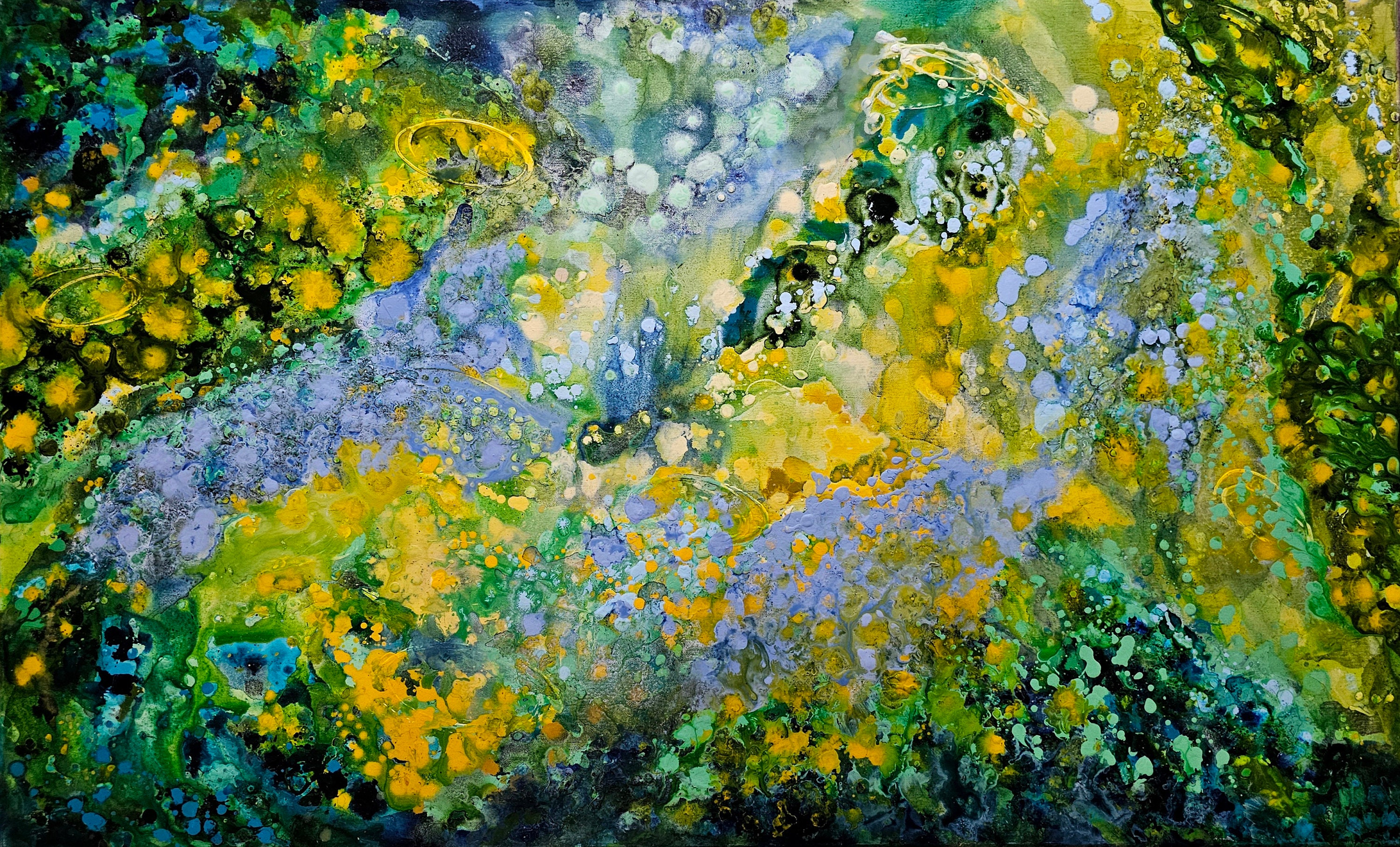 PORTAL abstract Fine Art Painting Original Art Modern Contemporary Blue ...