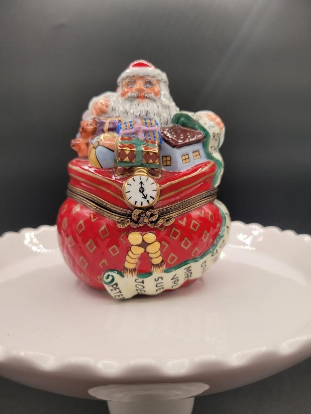 Vintage Christopher Radko Limoges Box Nick of Time Santa rare 484 of ...