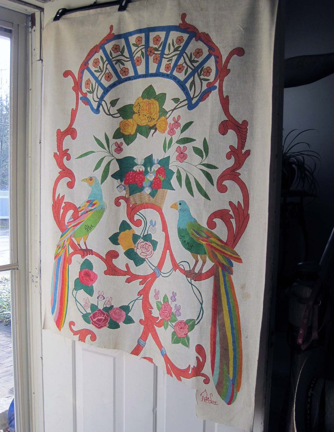 Hand Painted Banner Signed by Artist Ruby Lou Rare Piece of Key West ...