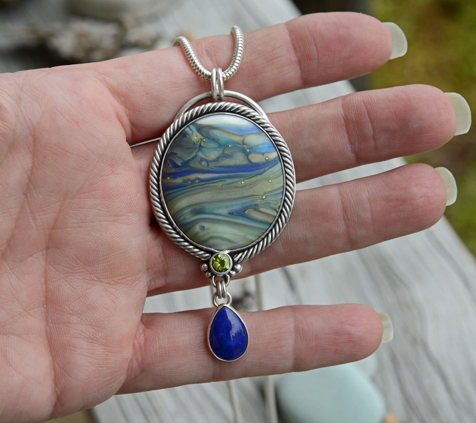 Examples of My Designer Glass Cabochons Set in Jewelry. the Pictured ...