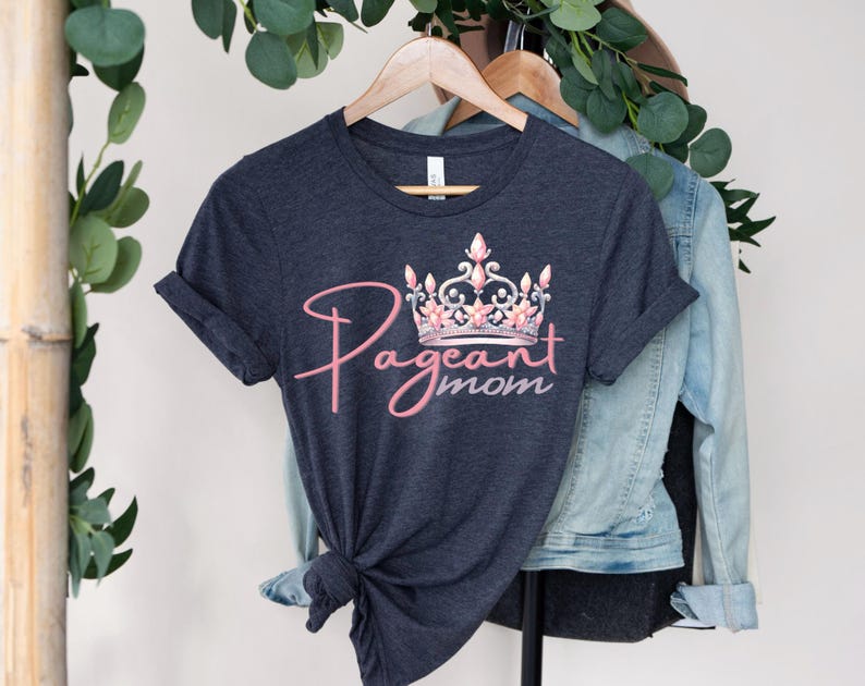 Pageant Mom PNG Pink Pageant Crown Mom PNG Digital Download Preppy ...