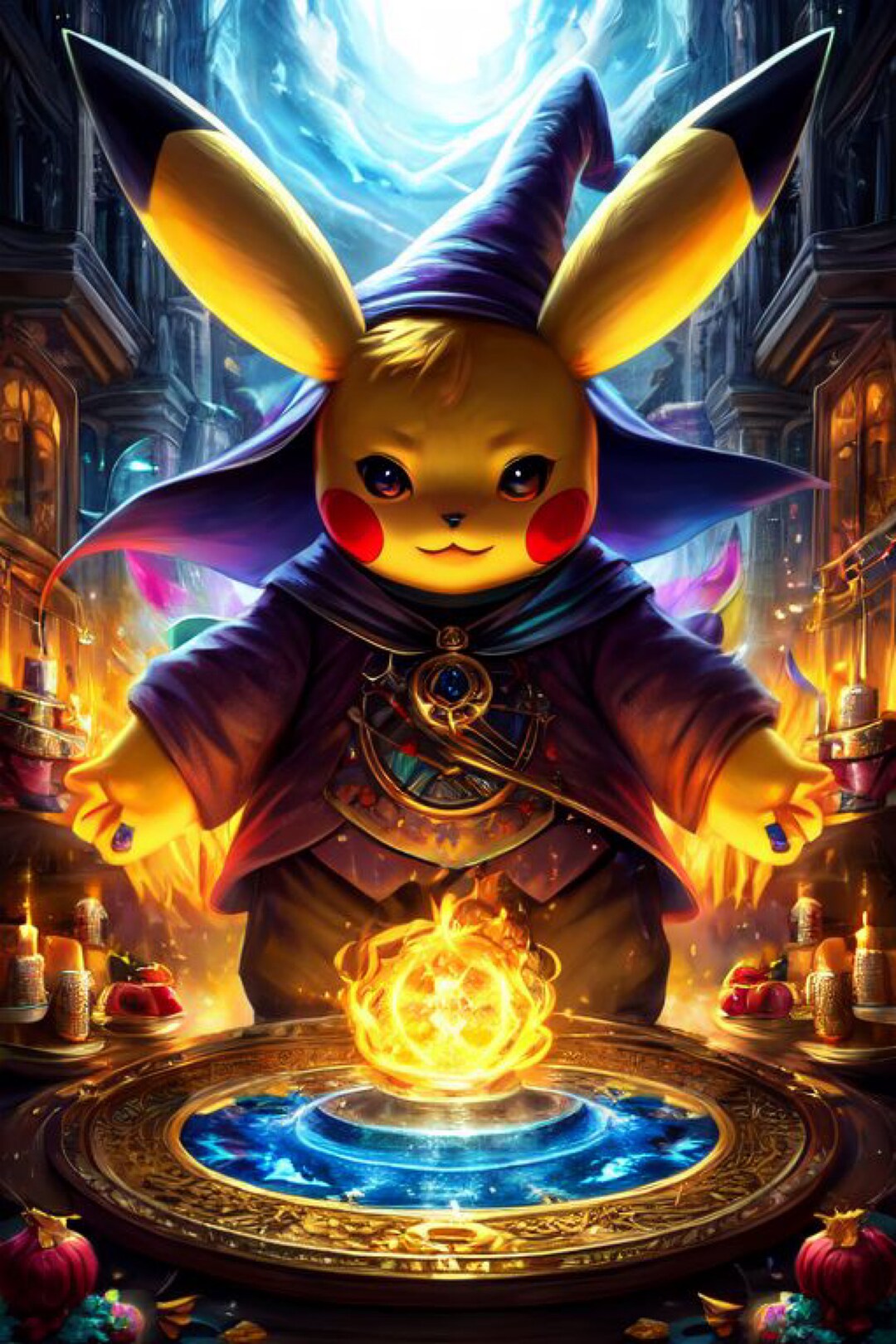 Wizard Pikachu - AI Generated - Etsy