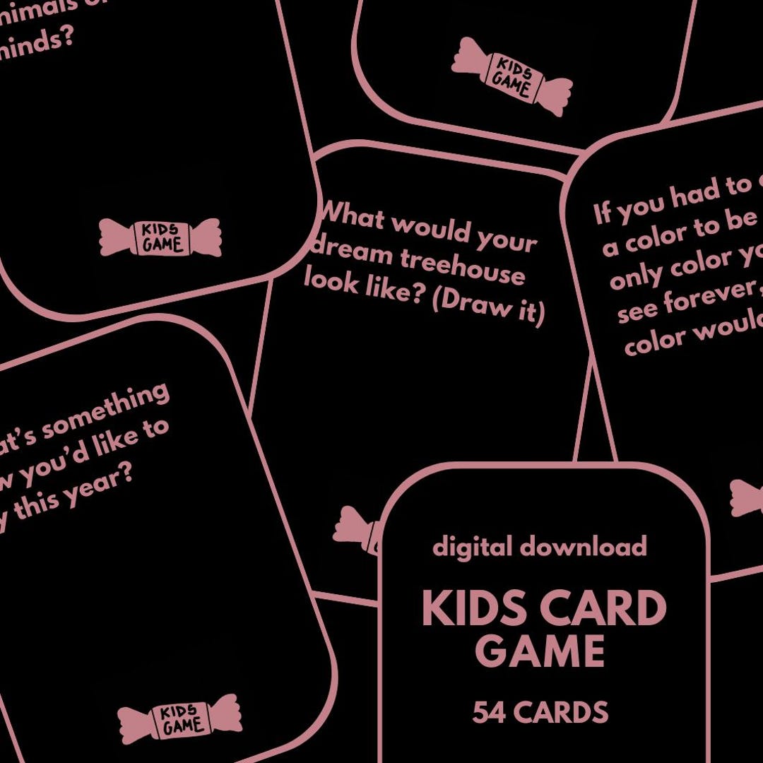 Kids Party Question Card Game, Printable, Creative, Interactive, Fun ...