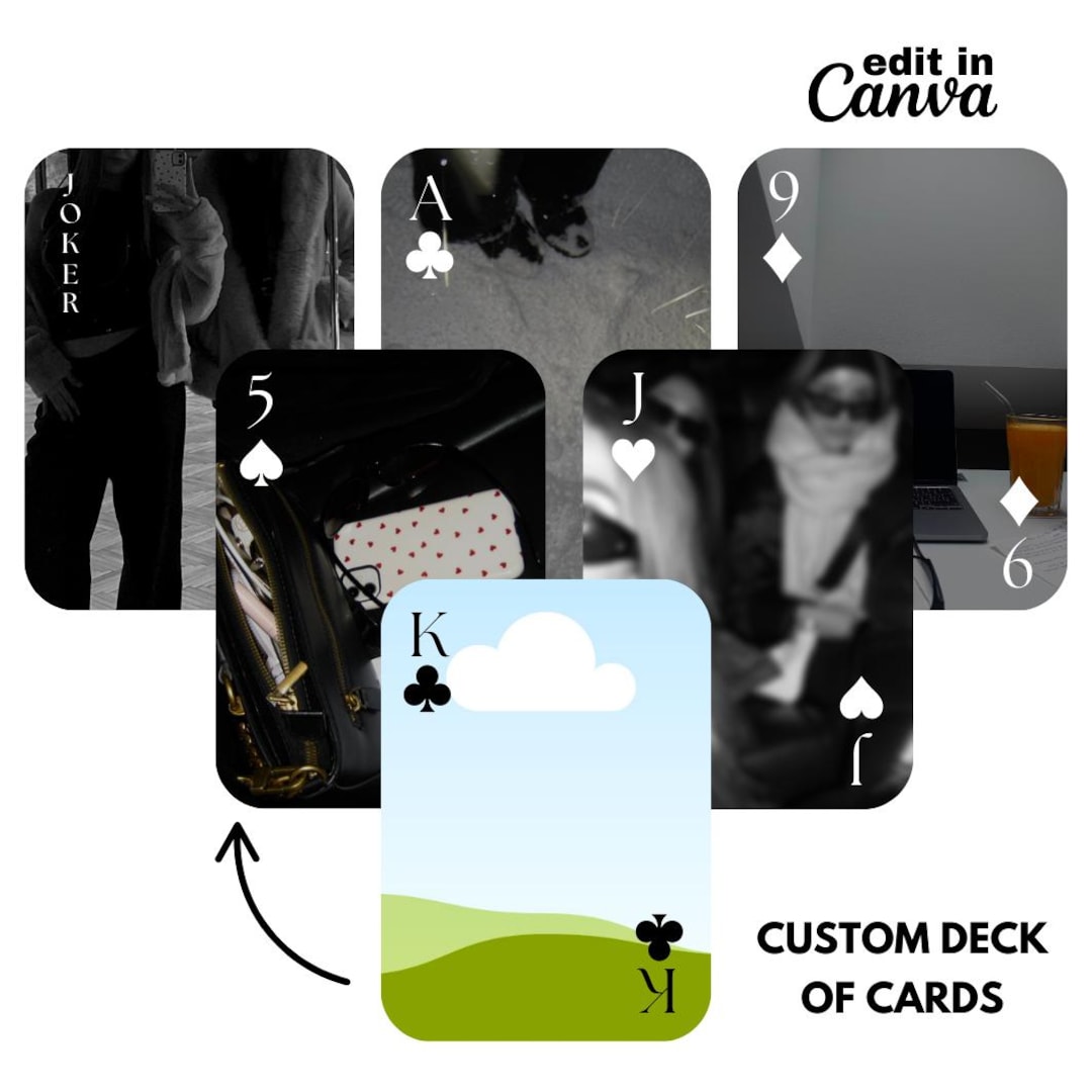 Customizable Cards Game, Custom Deck of Cards, Custom Photo Playing ...