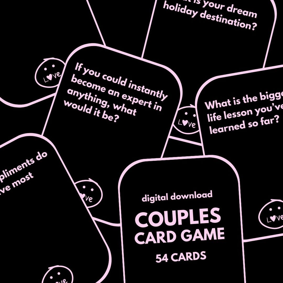 Printable Couples Card Game Date Night Games Relationship Games Digital ...