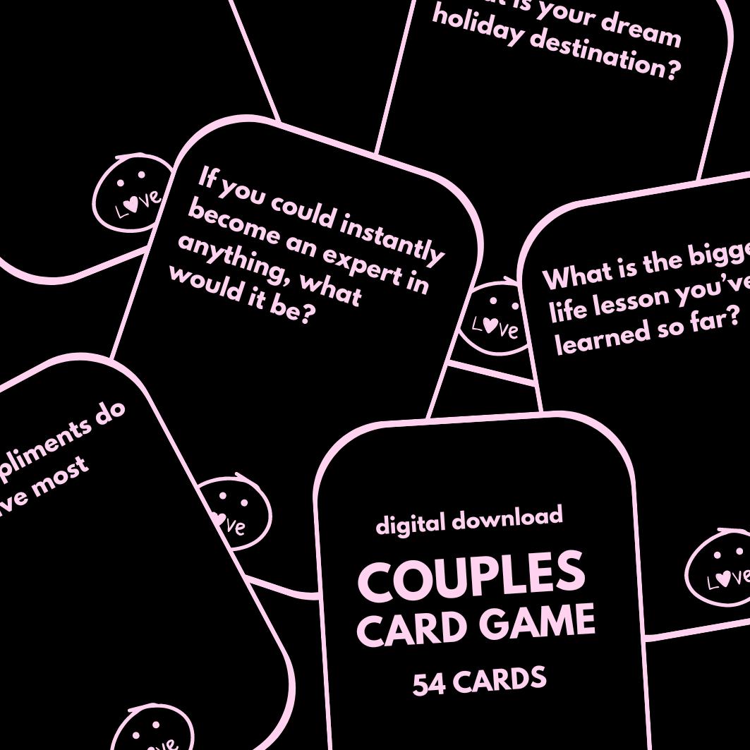 Printable Couples Card Game Date Night Games Relationship Games Digital ...