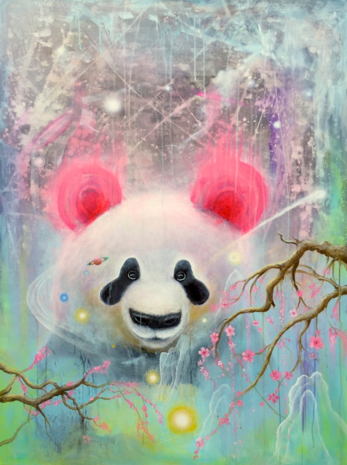 Panda Art Print Bear Panda Bear Surrealism Surreal Art - Etsy