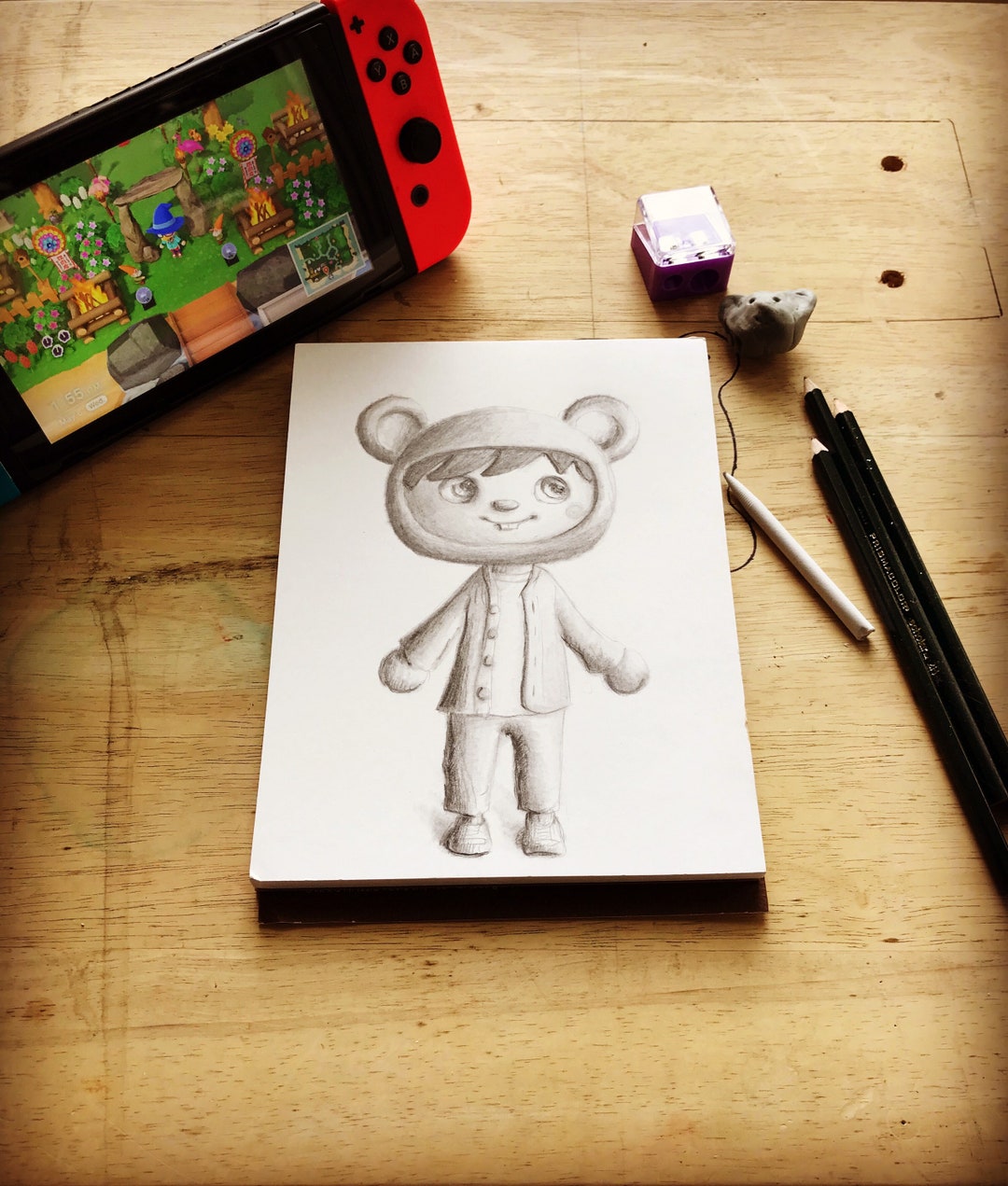 Animal Crossing Portraits - Cute Graphite Drawing - Etsy