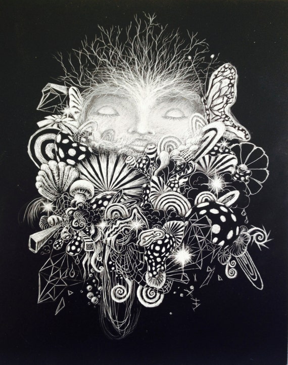 Black And White Scratch Art Of Butterflies