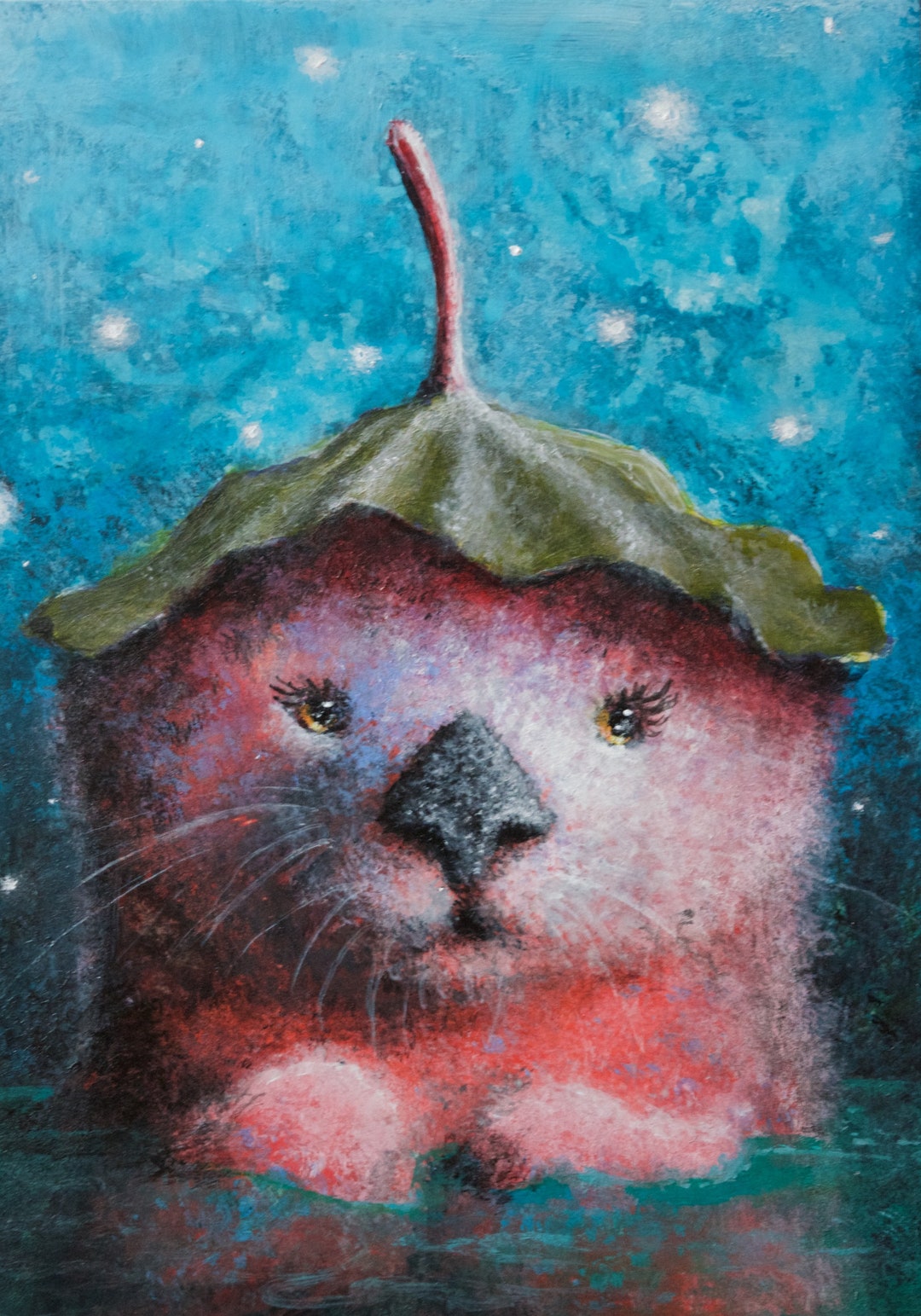 Cute Otter Print - Woodland Creature - Nature Art - Whimsical ...
