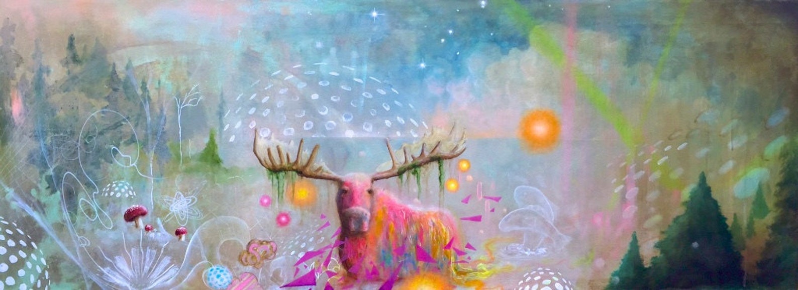 Moose - Print - Artwork - Art - Nature - Surrealism - Painting ...