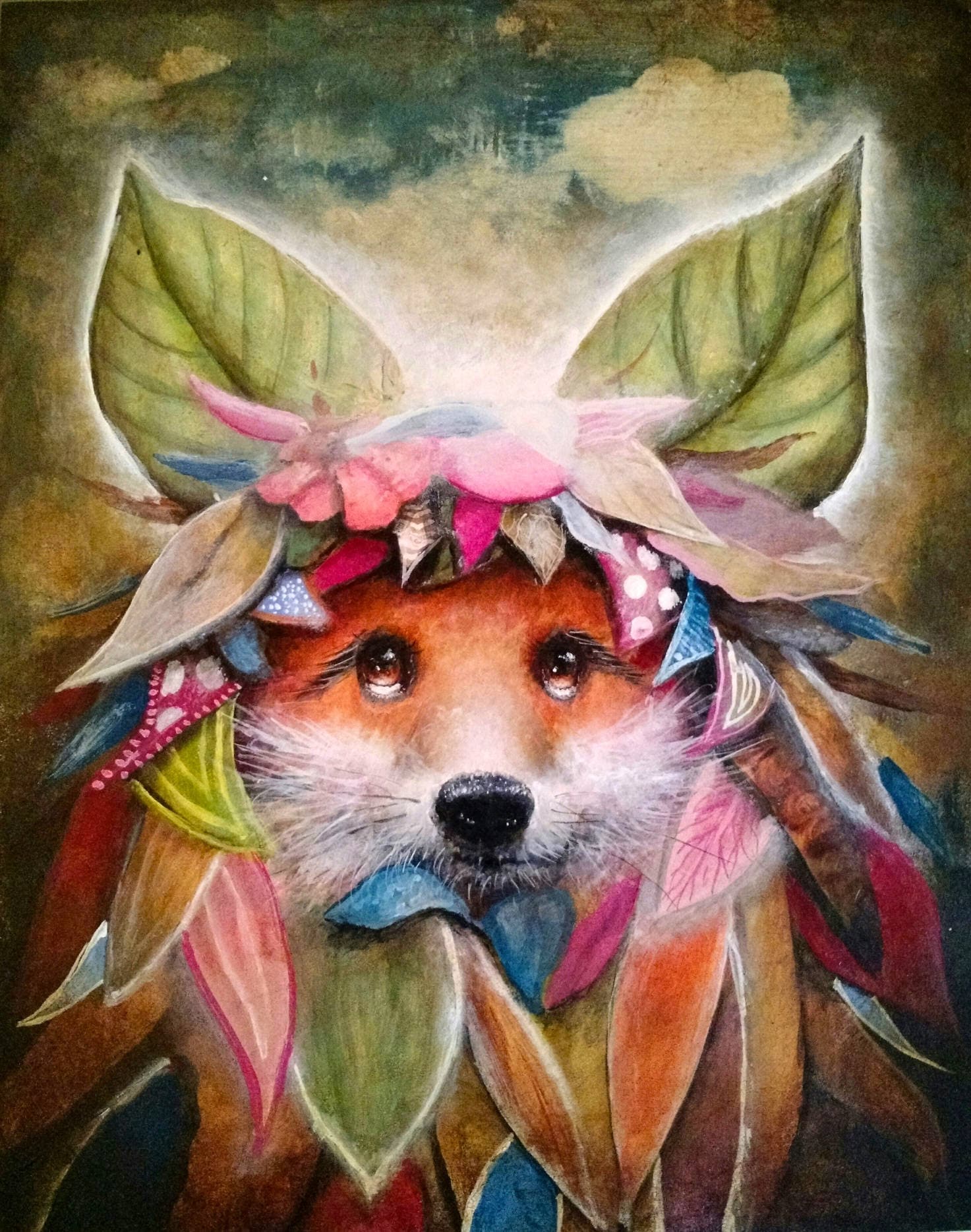 Fox Art Print Foxes Surrealism New Contemporary Art | Etsy