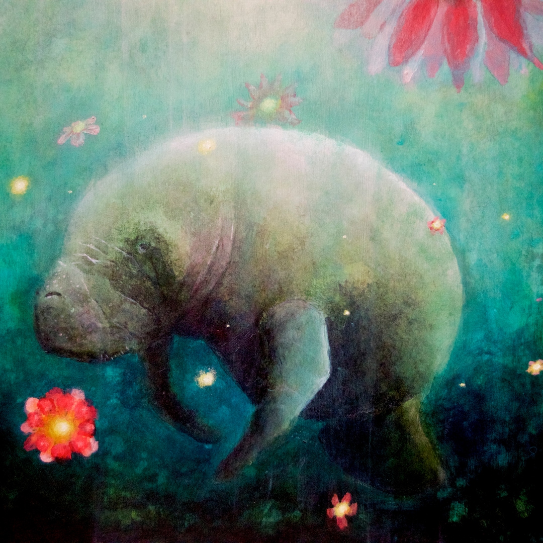 Manatee Art - Manatees - Fine Art Print - Animal Paintings - Oil ...