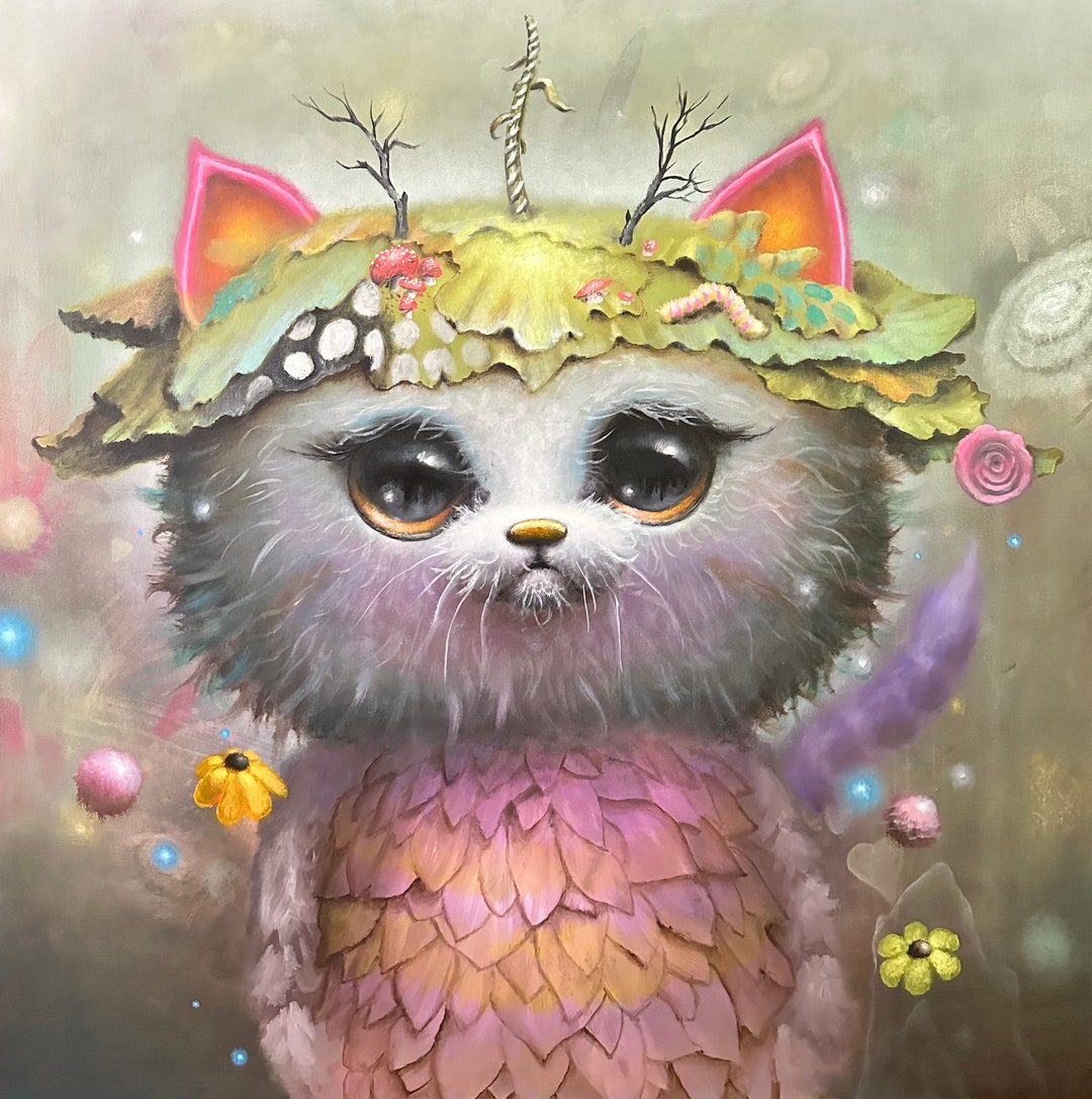 Cosmic Kitty Art Print - Pop Surrealism - Prints - Cat - Cats - New ...