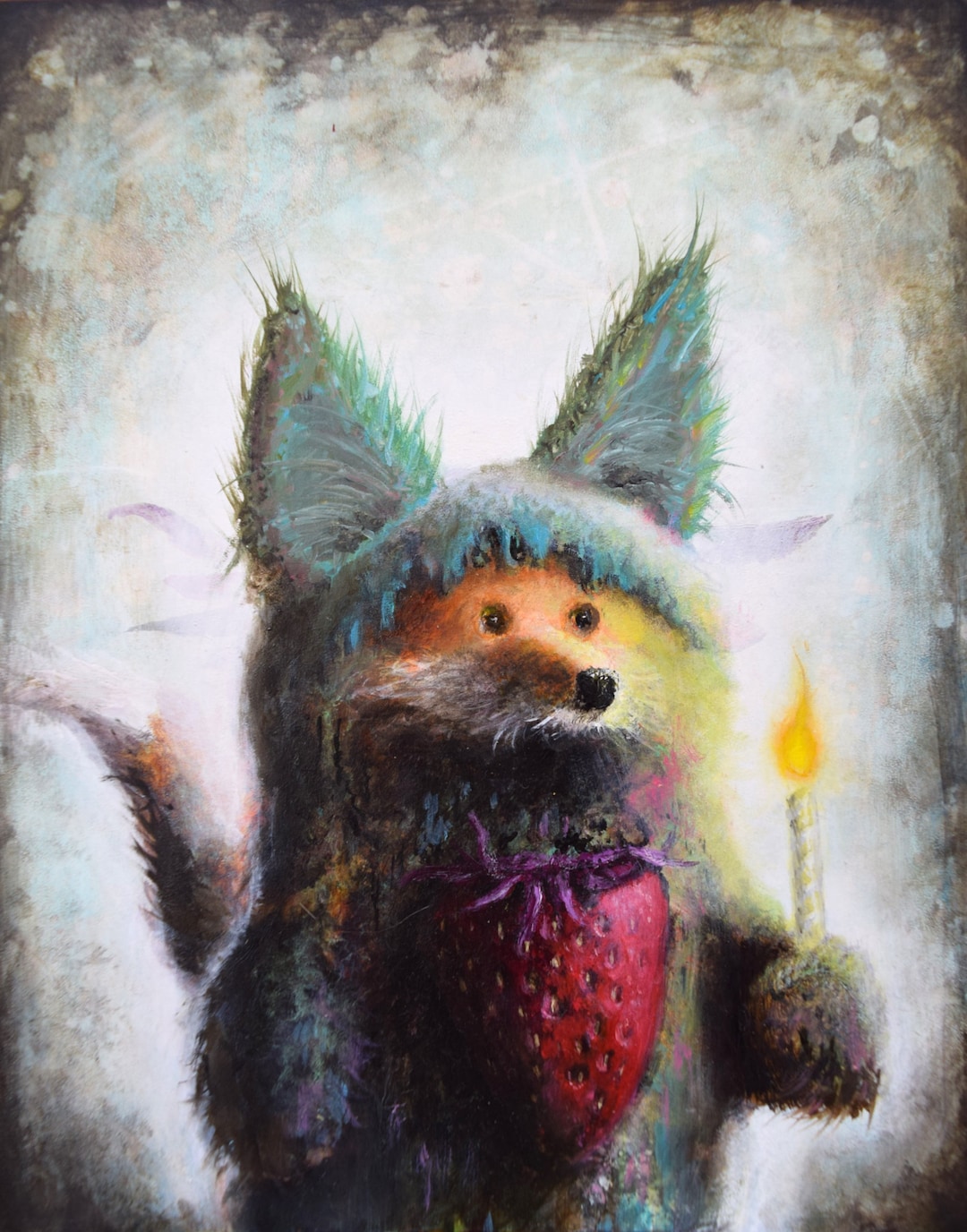 Fox Print - Strawberry - Surreal Art - Pop Surrealism - Symbiosis ...