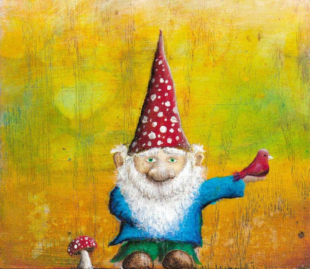 Gnome Print - Gnome Art - Cute Art - Children's Art 8"x10" Art Print - Etsy