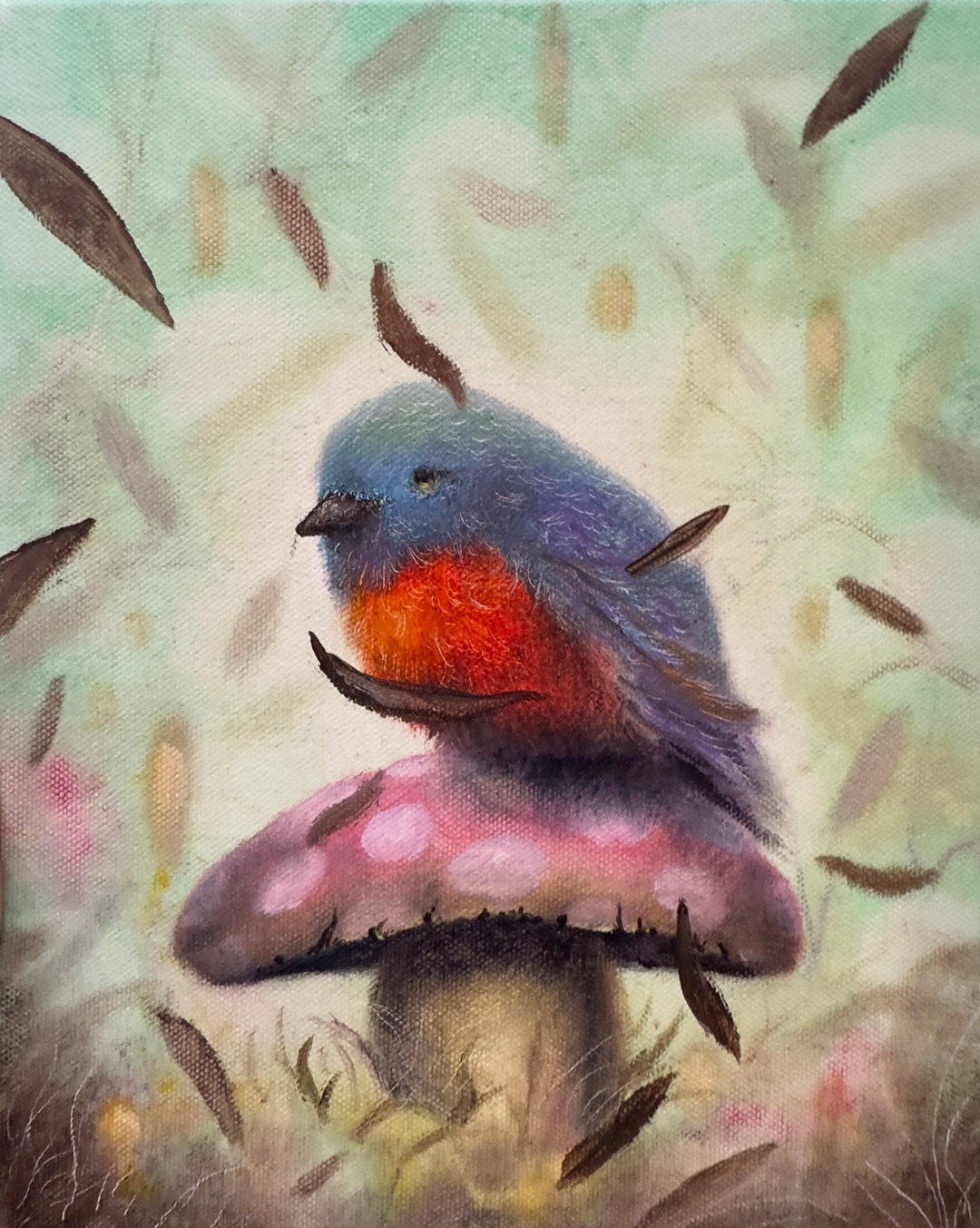 Blue Bird - Pop Surrealism - Bird Prints - Woodland Creatures - New ...