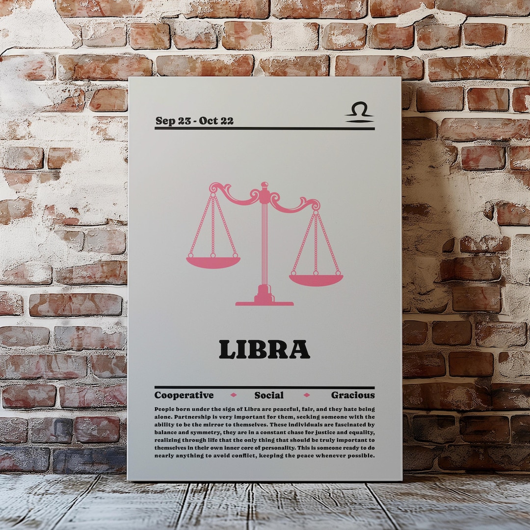 Libra Wall Art | Libra Zodiac Traits | Libra Personality Traits | Libra ...