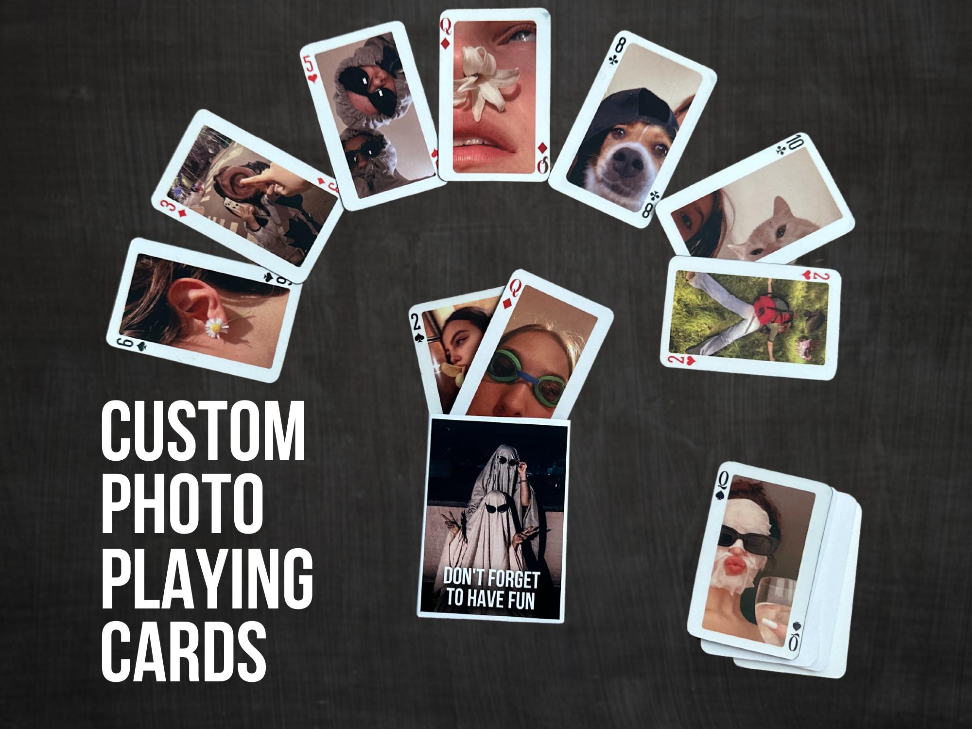 Custom Playing Cards, Personalized Playing Cards, Personalised Deck of Playing Cards, Photo Gift ...