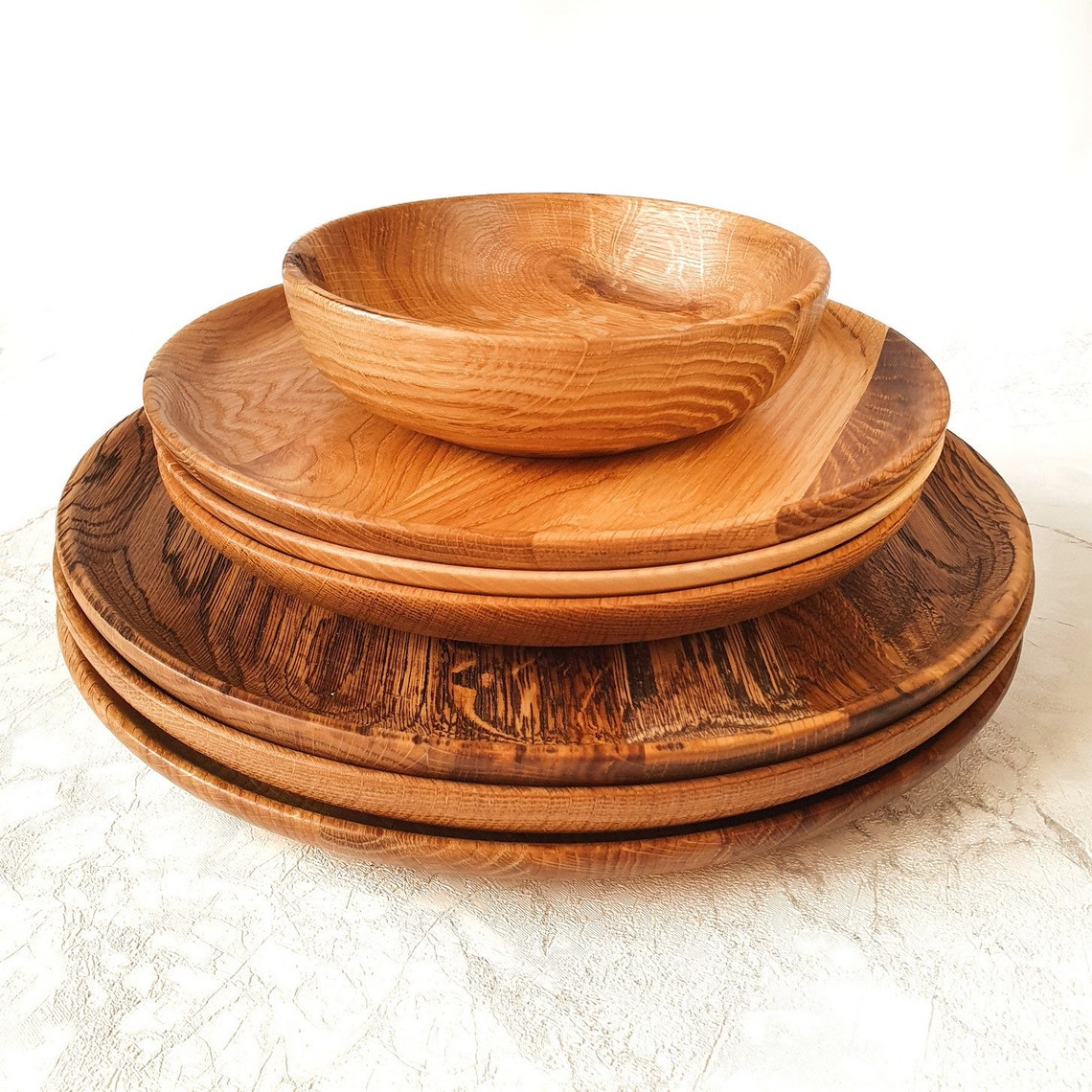 Wooden Plate, Wooden Tableware, Natural Wood Plate, Rustic Plate, Wood ...