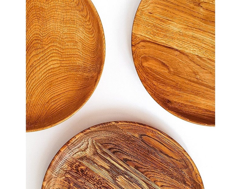 Wooden Plate, Wooden Tableware, Natural Wood Plate, Rustic Plate, Wood ...