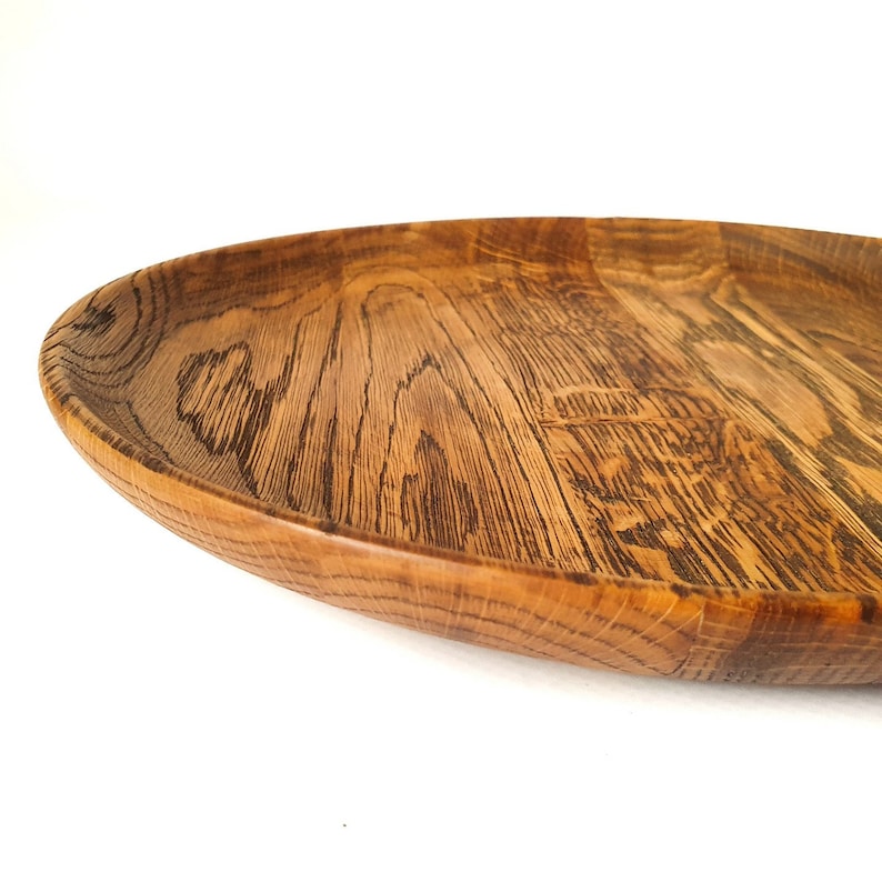 Hand-carved Wooden Plate - Oak or Ash, 2 Sizes Available, Rustic ...