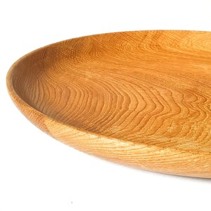 Hand-carved Wooden Plate - Oak or Ash, 2 Sizes Available, Rustic ...