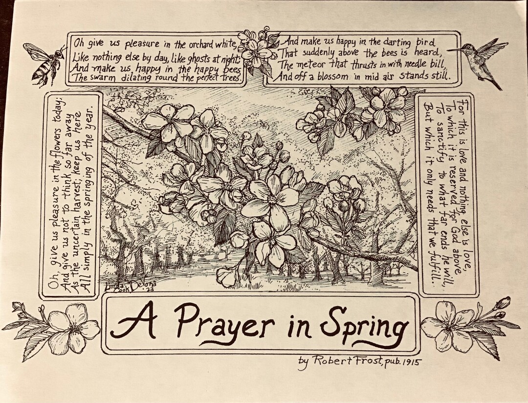 Robert Frost A Prayer in Spring Poetry 6-pack of Ivory Notecards W ...