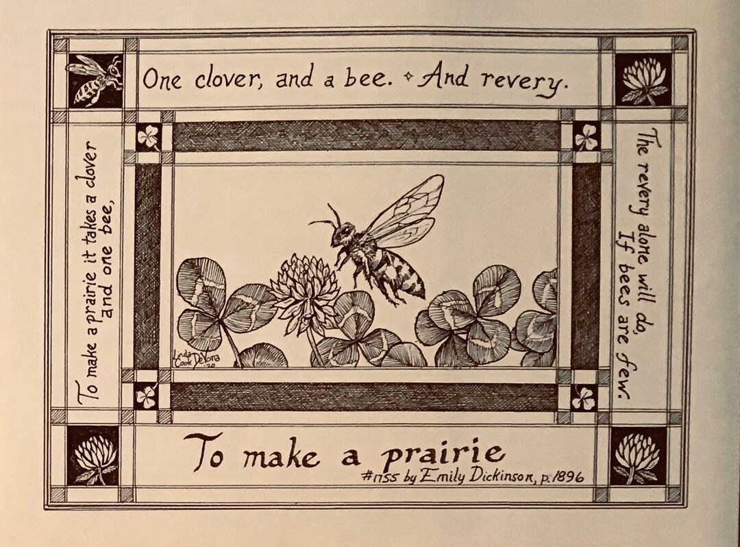 Emily Dickinson Poetry Notecards- to Make a Prairie- 6pack of Ivory ...