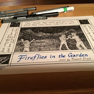 Robert Frost Poetry Cards- Fireflies in the Garden- 6pack of Ivory ...