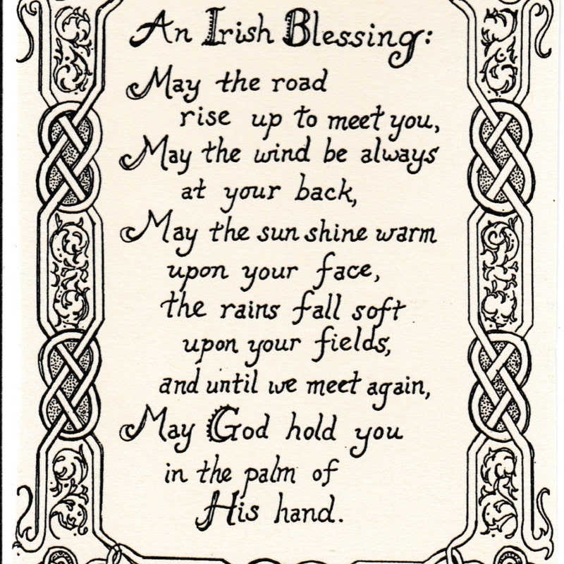 Irish Blessing Card - Etsy