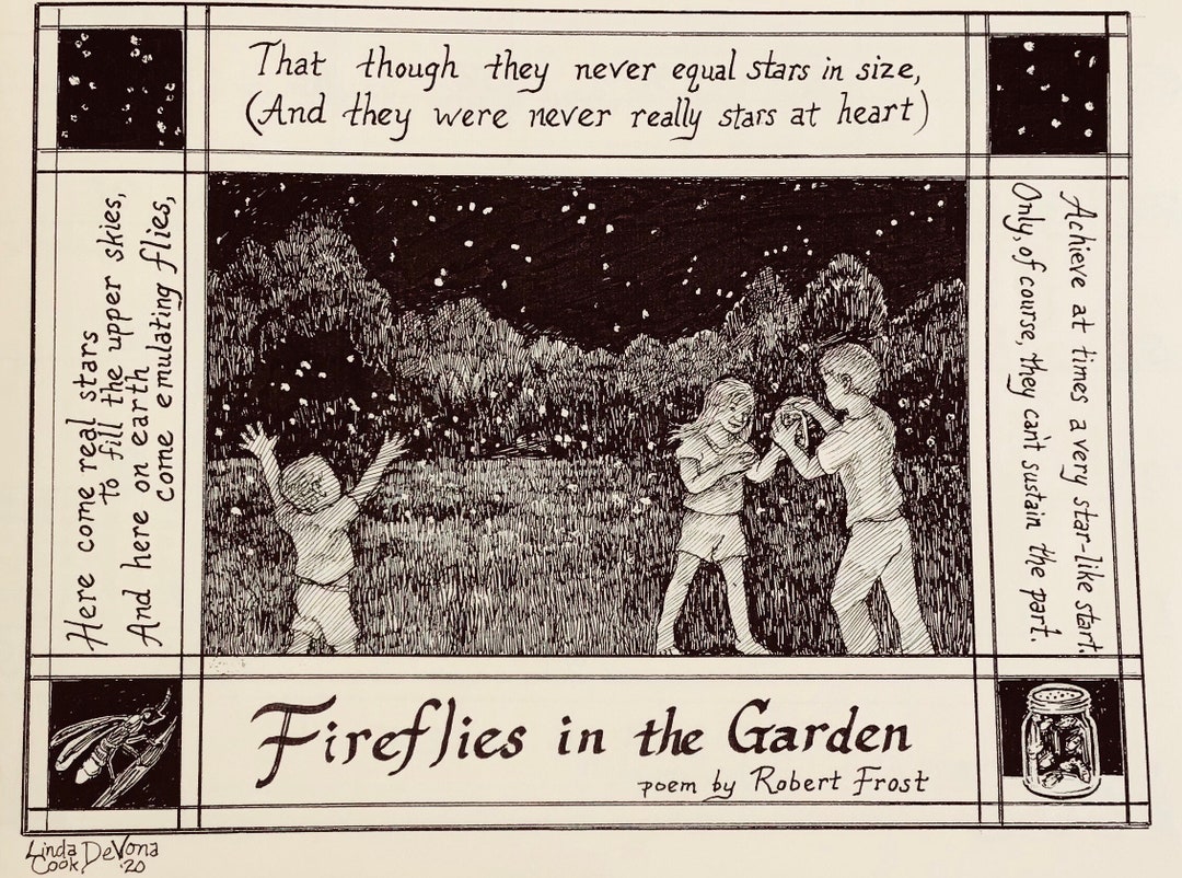 Robert Frost Poetry Cards- Fireflies in the Garden- 6pack of Ivory ...