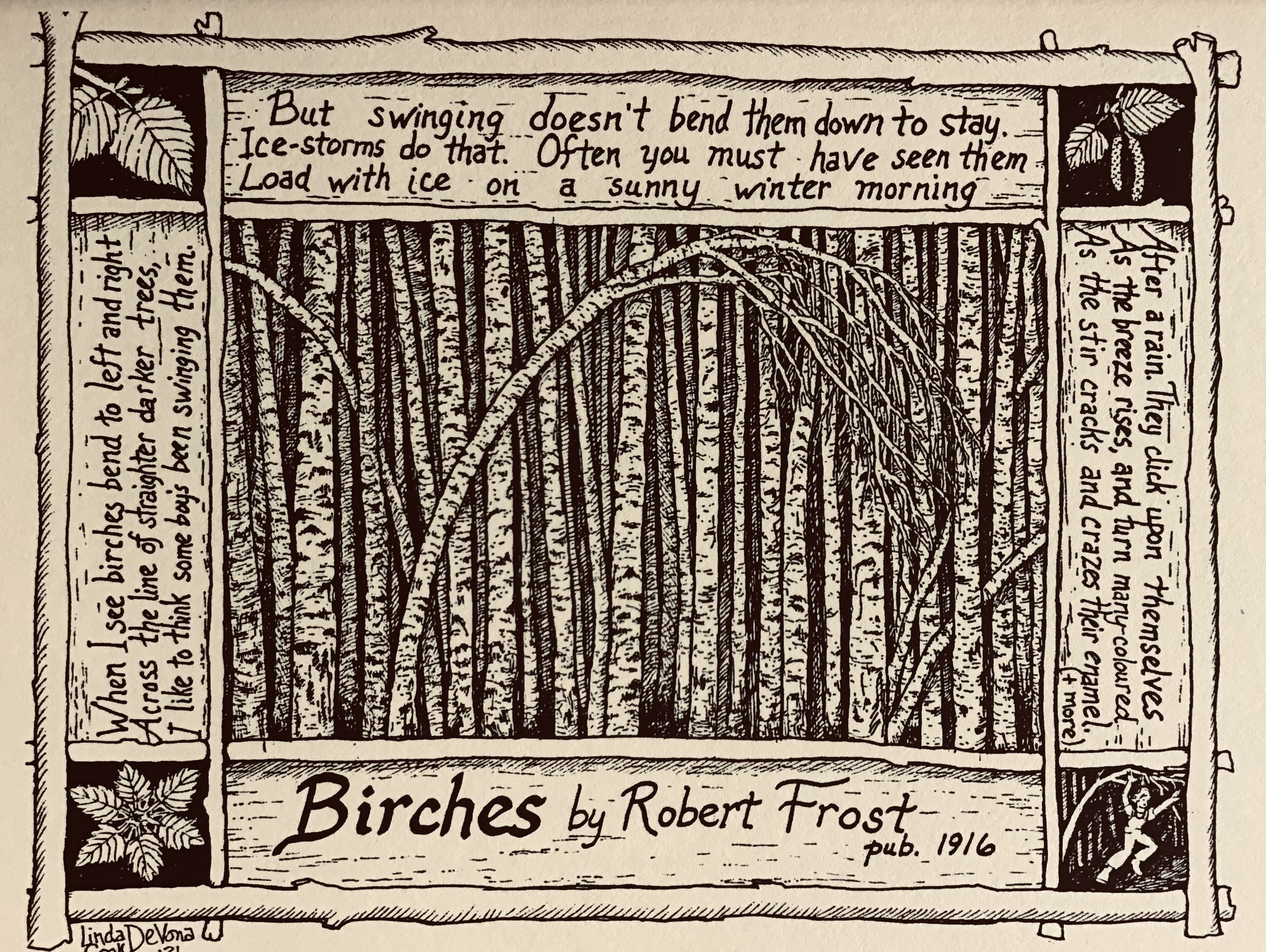 Wall Décor Home Décor Robert Frost Birches poem art print etna.com.pe