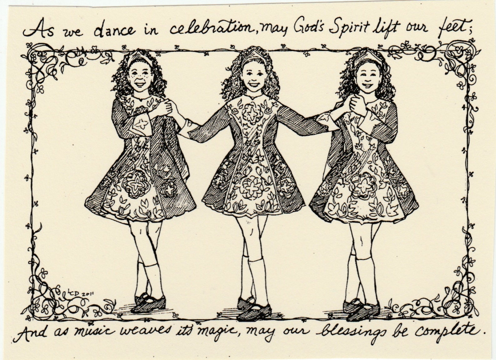 Dance in Celebration: This 6-pack of Blank, Ivory Notecards W Envelopes ...