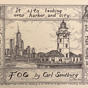 Fog by Carl Sandburg: 6-pack of Blank, Ivory Notecards With Envelopes ...