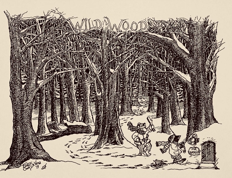 Wild Wood From WIND in the WILLOWS 6-pack of Ivory Notecards - Etsy