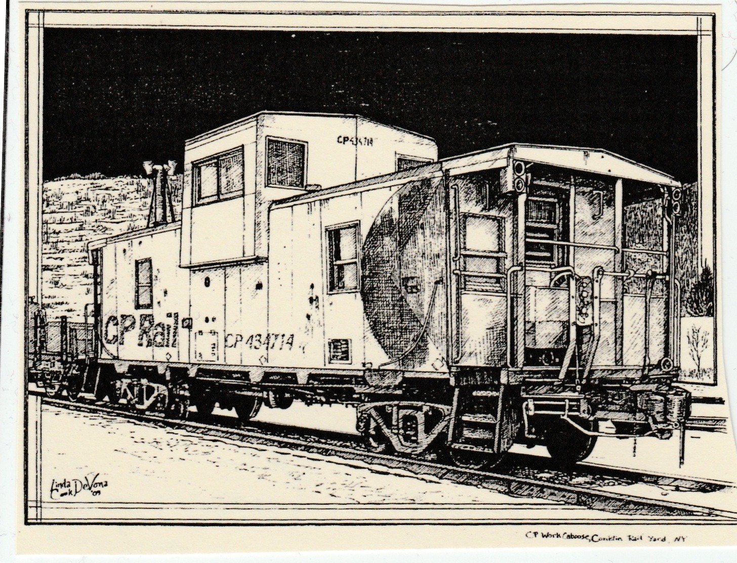 Train Caboose Drawing