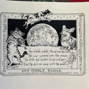 Hey Diddle Diddle, the Cat and the Fiddle- 6-pack of Notecards W ...