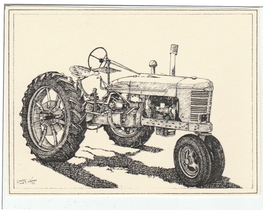 FARMALL Tractor-this 6-pack of Blank, Ivory Cards With Matching ...