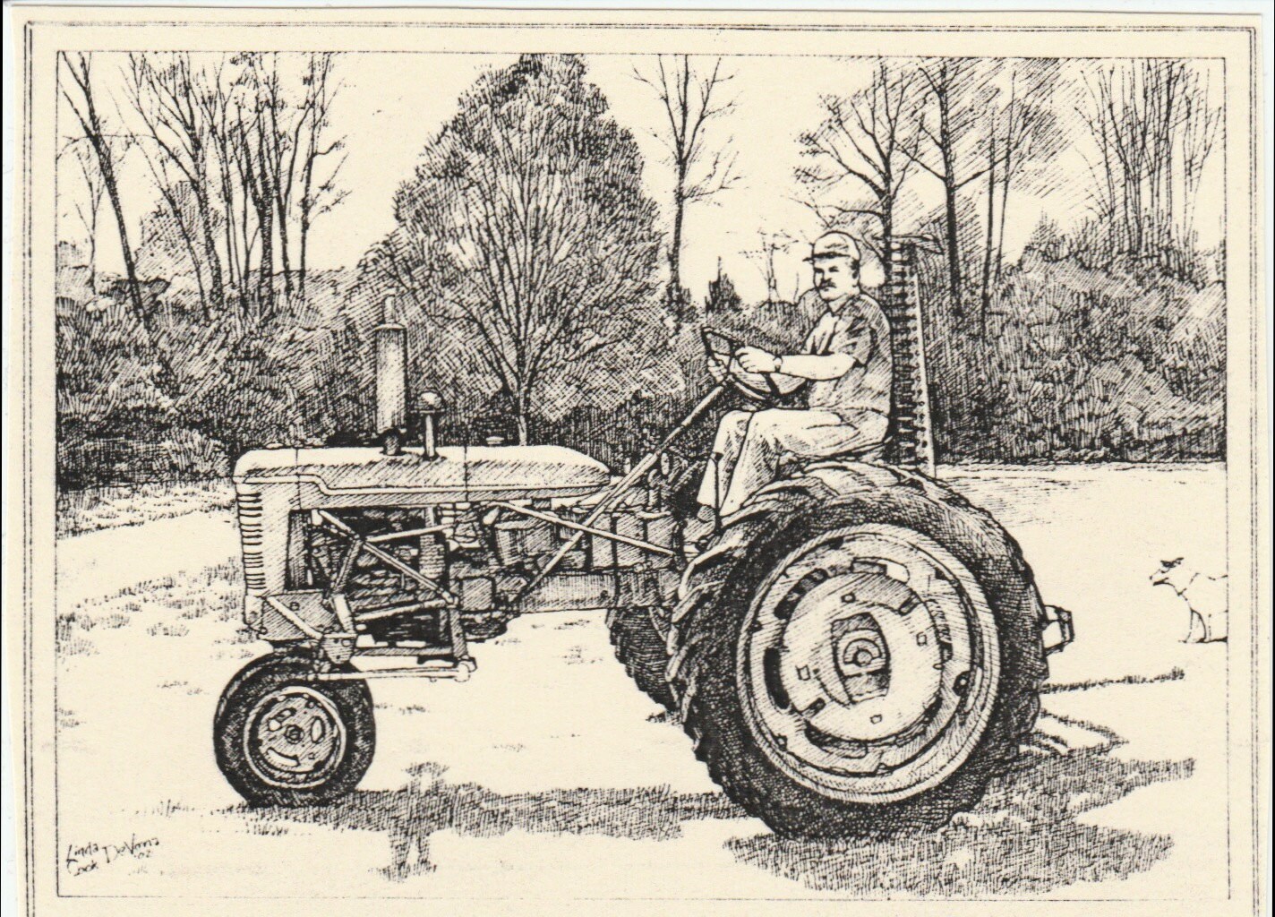 FARMALL Tractor-this 6-pack of Blank Ivory Cards With - Etsy