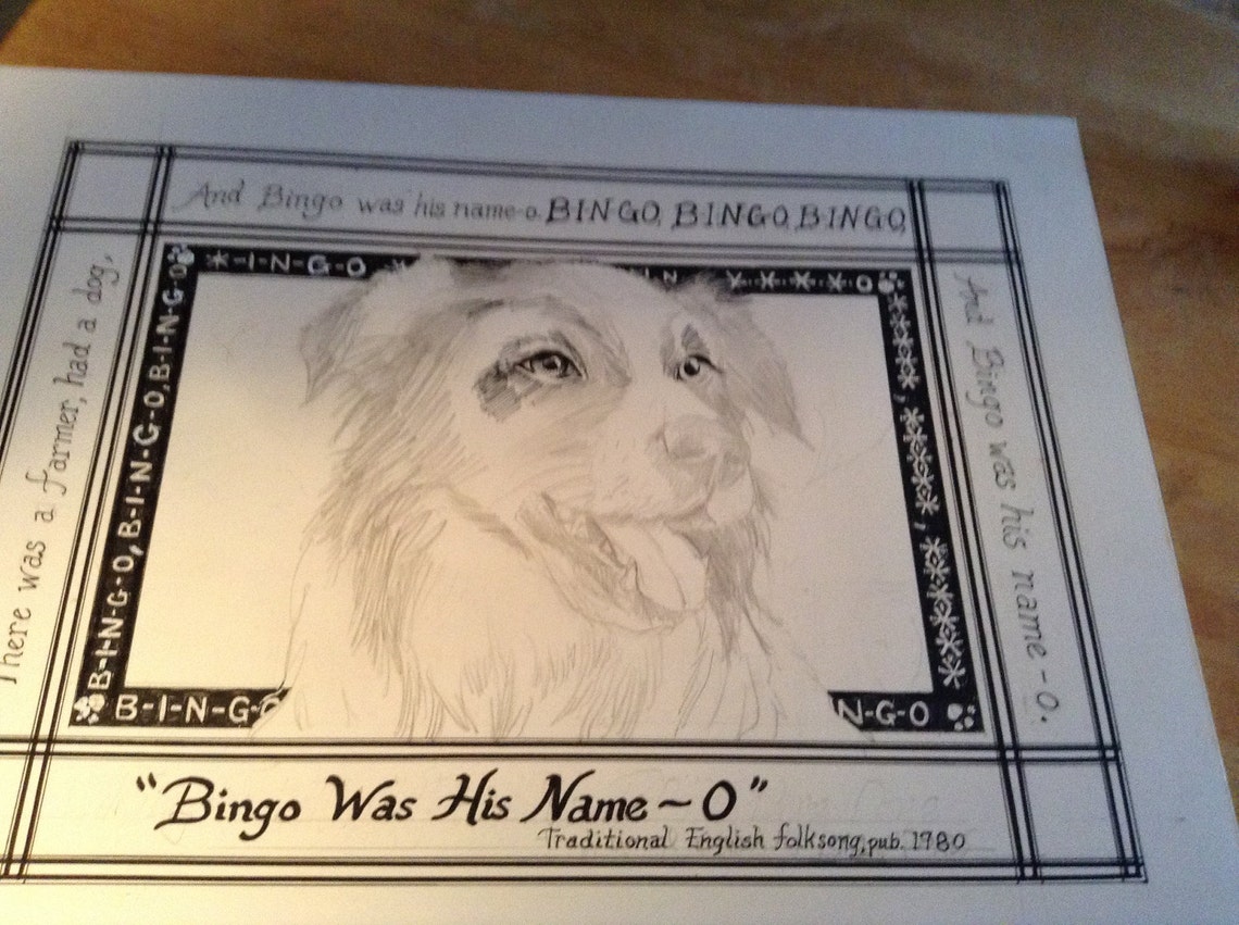 B-I-N-G-O Was His Name-o:6pack of Blank Ivory Cards With - Etsy