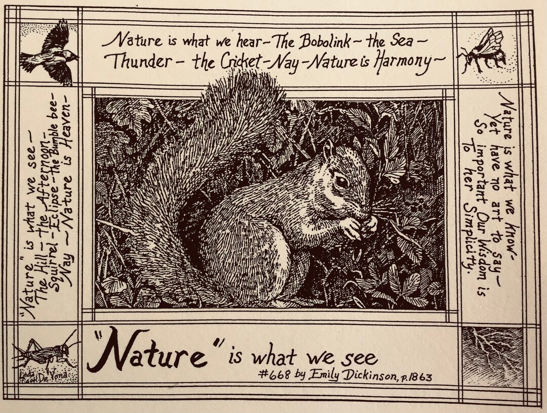 Emily Dickinsons nature is What We See 6-pack of Ivory Notecards With ...