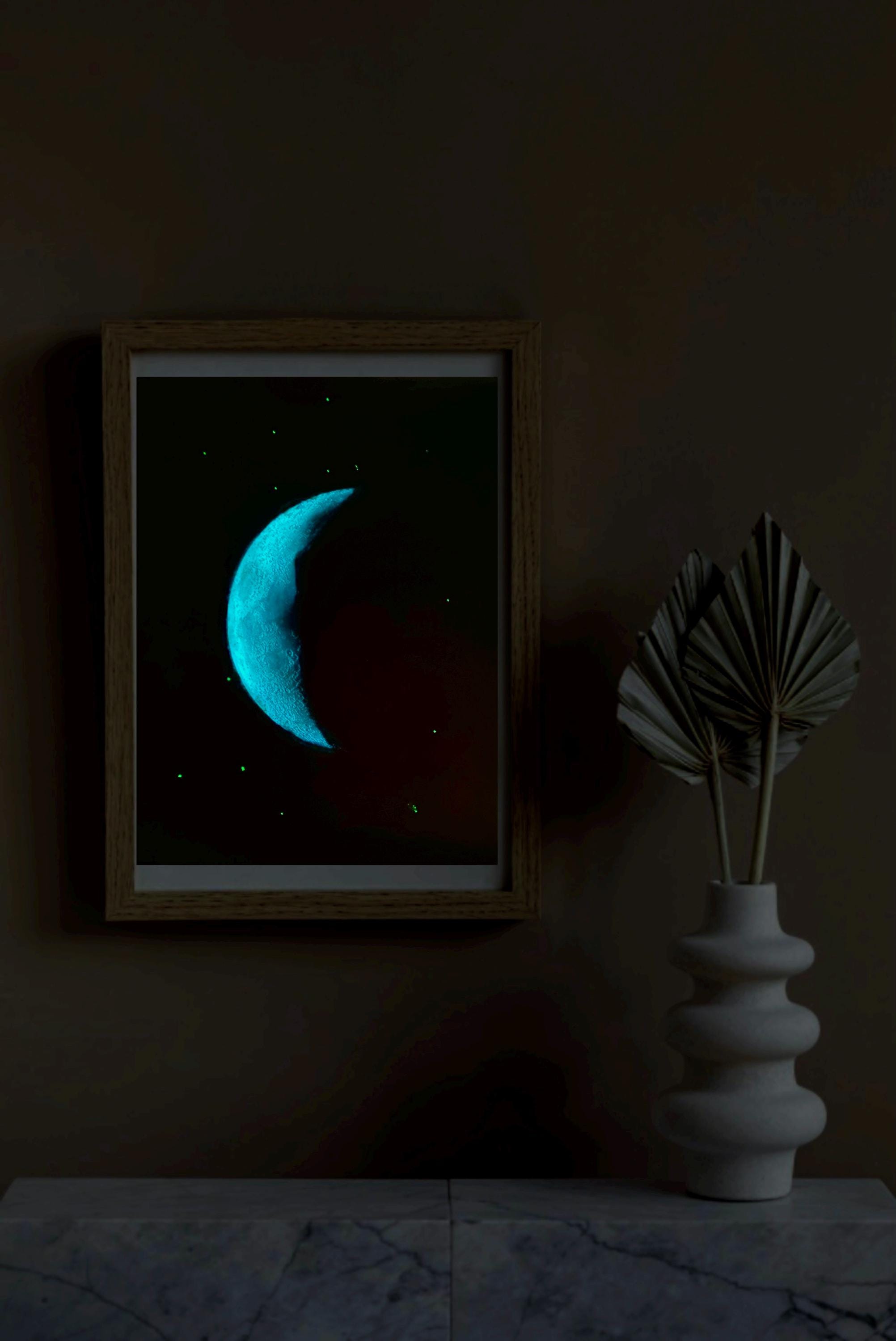 Poster, Glow in Dark Poster, Moon Poster - Etsy