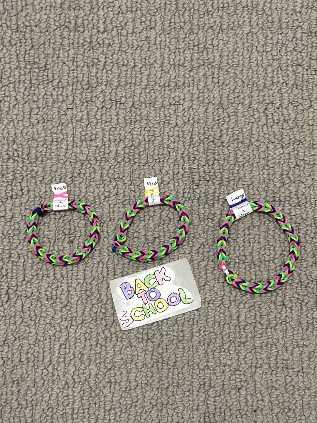 Handmade Rainbow Loom Back to School Fishtail Rubber Band Bracelet and ...