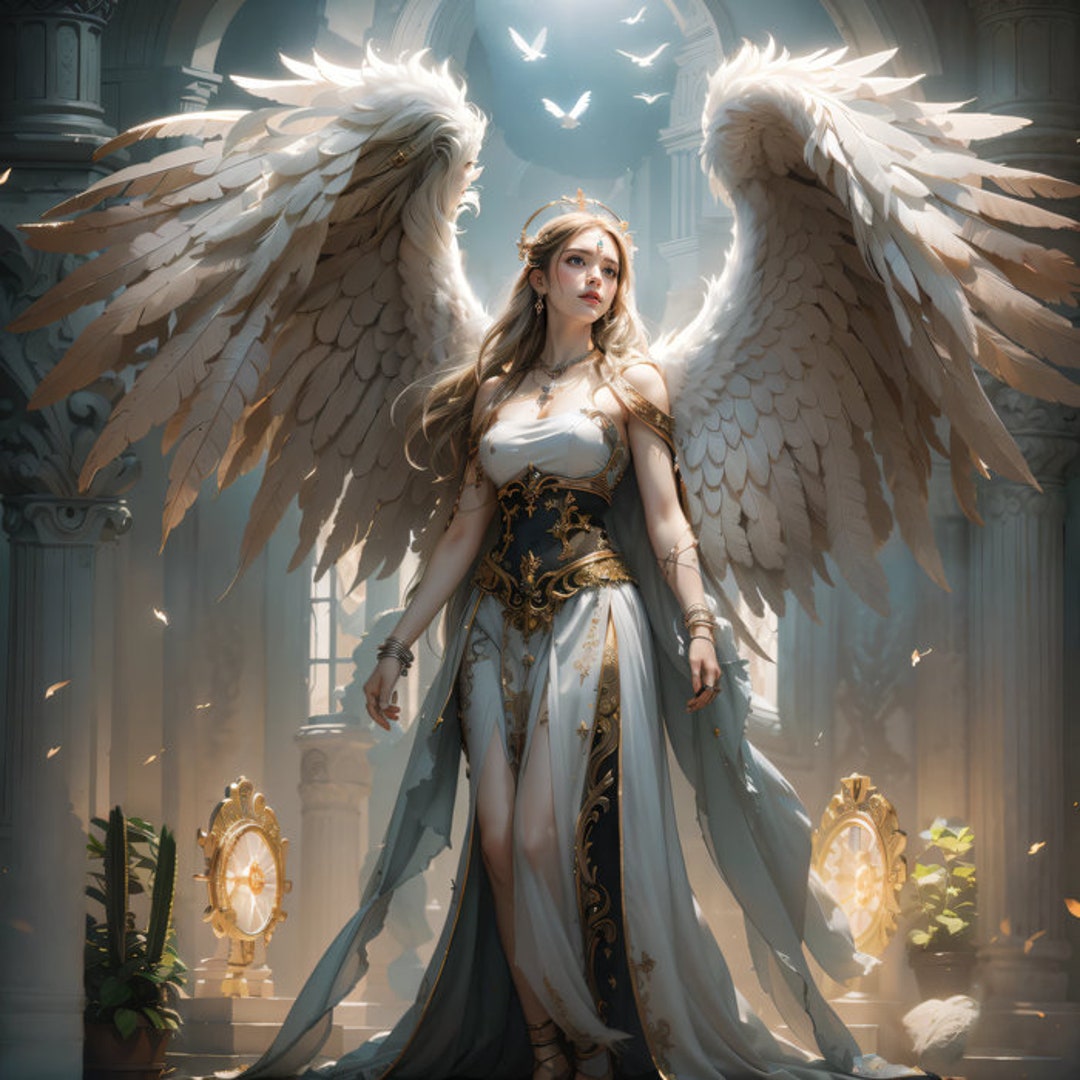 Fantasy Angel Drawing, Very High Quality PNG Digital Image, Ready to ...