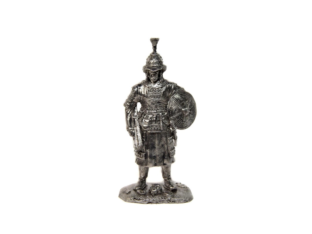 MEDIEVAL Tatar WARRIOR Mongol GOLDEN Horde Meta 1/32, 54mm Metal Tin ...