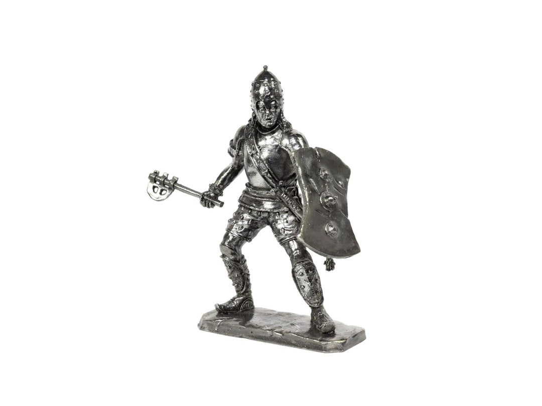 GREEK Axeman WARRIOR Mycenaean GREECE 1/32” Metal Tin Figure Tin Toy ...