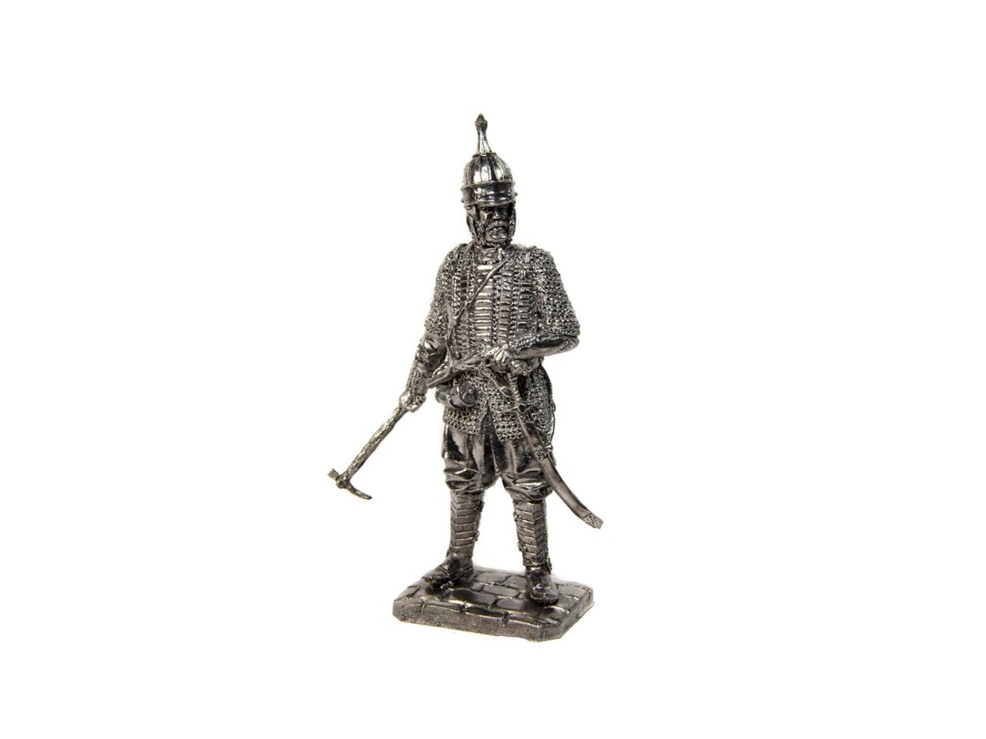 RUSSIAN Boyar WARRIOR Renaissance KNIGHT 1/32 54mm Metal Tin Figure Tin ...